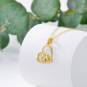 Rikelus 14K Gold Panda Bear/Cow/Dolphin/Koala Bear/Elephant Necklace for Women Girls,Birthday Anniversary Jewelry Cute Animal Gift for Mom Wife Girlfriend Grandma Daughter 16"-18"