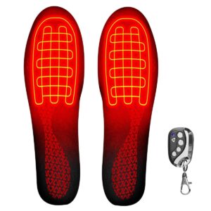 gerbing rechargeable heated insoles with remote control – battery powered boot shoe insole foot warmers for winter hunting fishing camping hiking – works 8 hours on single charge, heats up to 140f