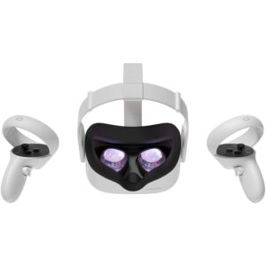 Oculus Quest 2 - Advanced All-in-One Virtual Reality Gaming Headset for Family Holiday - White - 256GB Video - Silicone Mask Pad + 16 Feet USB Type-C Link Cable