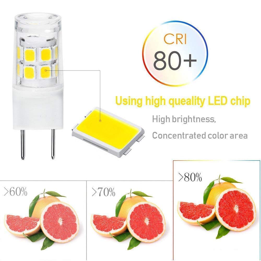 SZHZBZW G8 Led Bulb 3W Equivalent 20W Replaces WB25X10019 Microwave Light Bulbs Daylight White 6000K 2 Pack