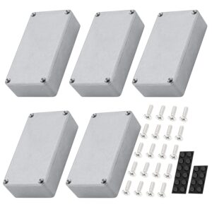 daiertek 5pcs 1590b guitar pedal enclosure aluminum diecast stomp box case 112x61x32mm toggle switch box