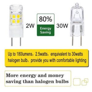 SZHZBZW G8 Led Bulb 3W Equivalent 20W Replaces WB25X10019 Microwave Light Bulbs Daylight White 6000K 2 Pack