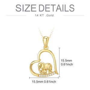 Rikelus 14K Gold Panda Bear/Cow/Dolphin/Koala Bear/Elephant Necklace for Women Girls,Birthday Anniversary Jewelry Cute Animal Gift for Mom Wife Girlfriend Grandma Daughter 16"-18"