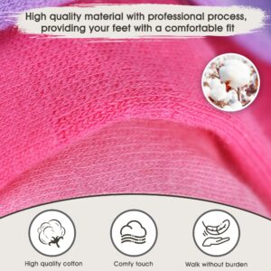 jeuhut Pilates Grip Socks for Women 12 Pairs Non Slip Yoga Barre Socks Sticky Hospital Socks Slipper Socks