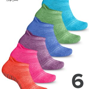 TruTread Pilates Socks with Grips for Women and Men - 6 Pairs Yoga Socks for Women | Yoga Socks for Men | Pure Barre Socks