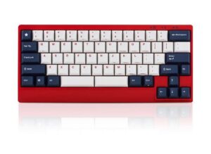 leopold fc650mds white blue star pd 65% double shot pbt mechanical keyboard cherry mx silent red