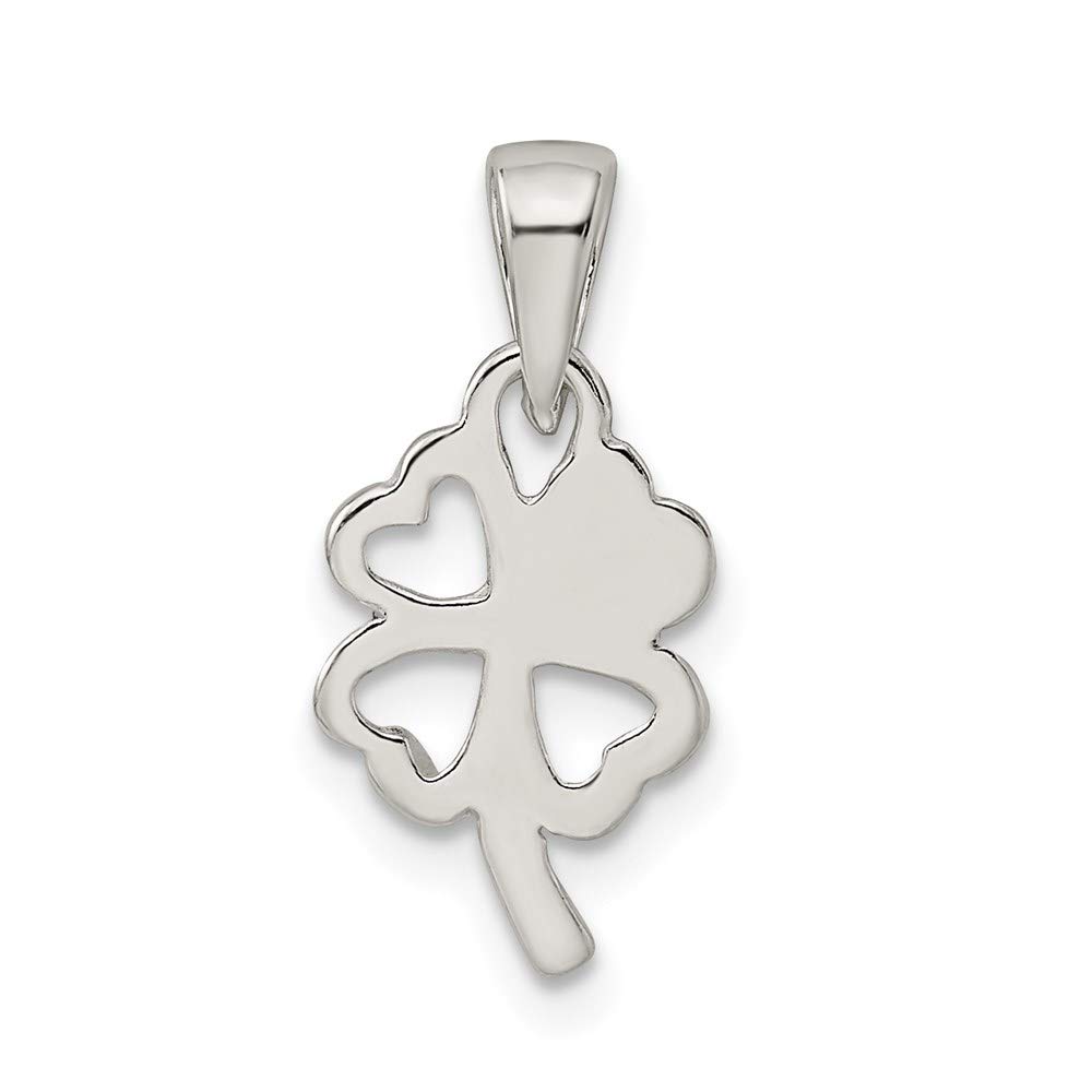 Sterling Silver Polished Clover Pendant 19.24mm style QC9550