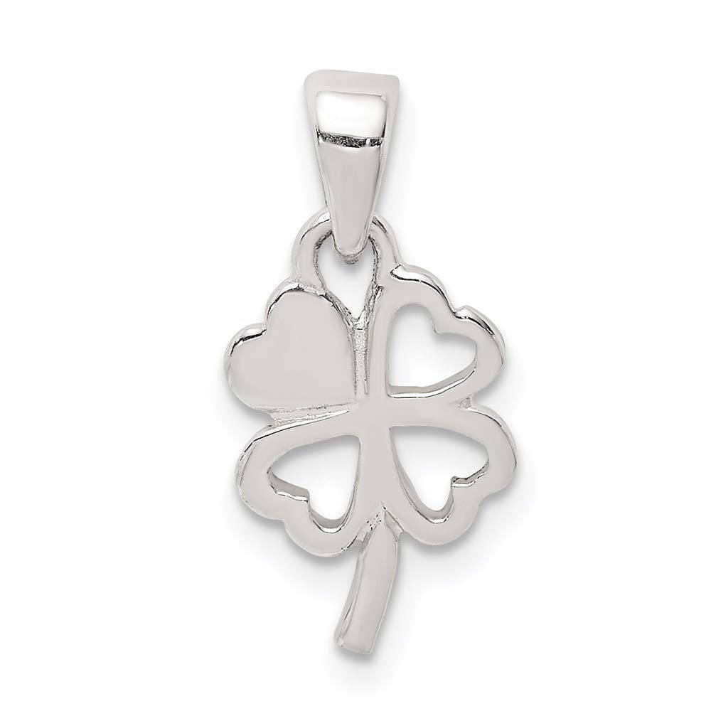 Sterling Silver Polished Clover Pendant 19.24mm style QC9550