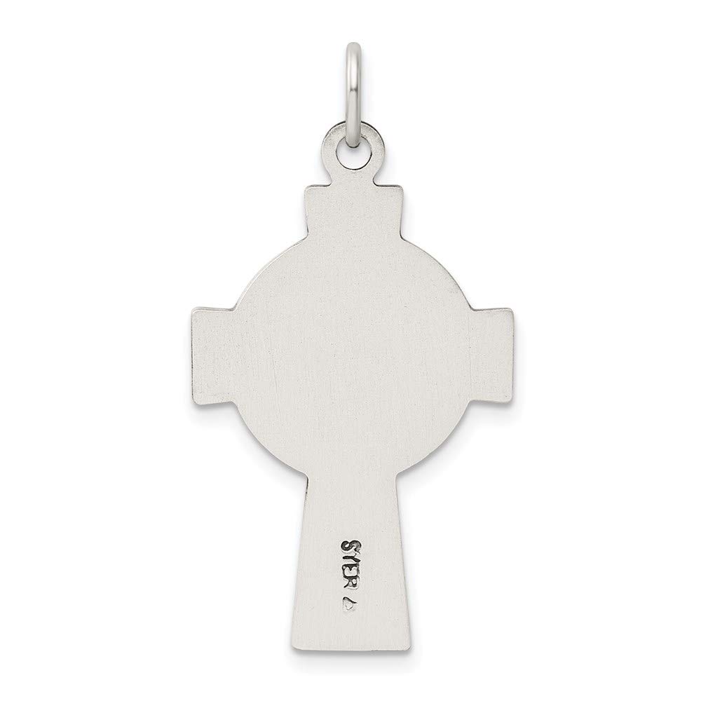 Sterling Silver Antiqued Irish Cross Pendant QQC8195