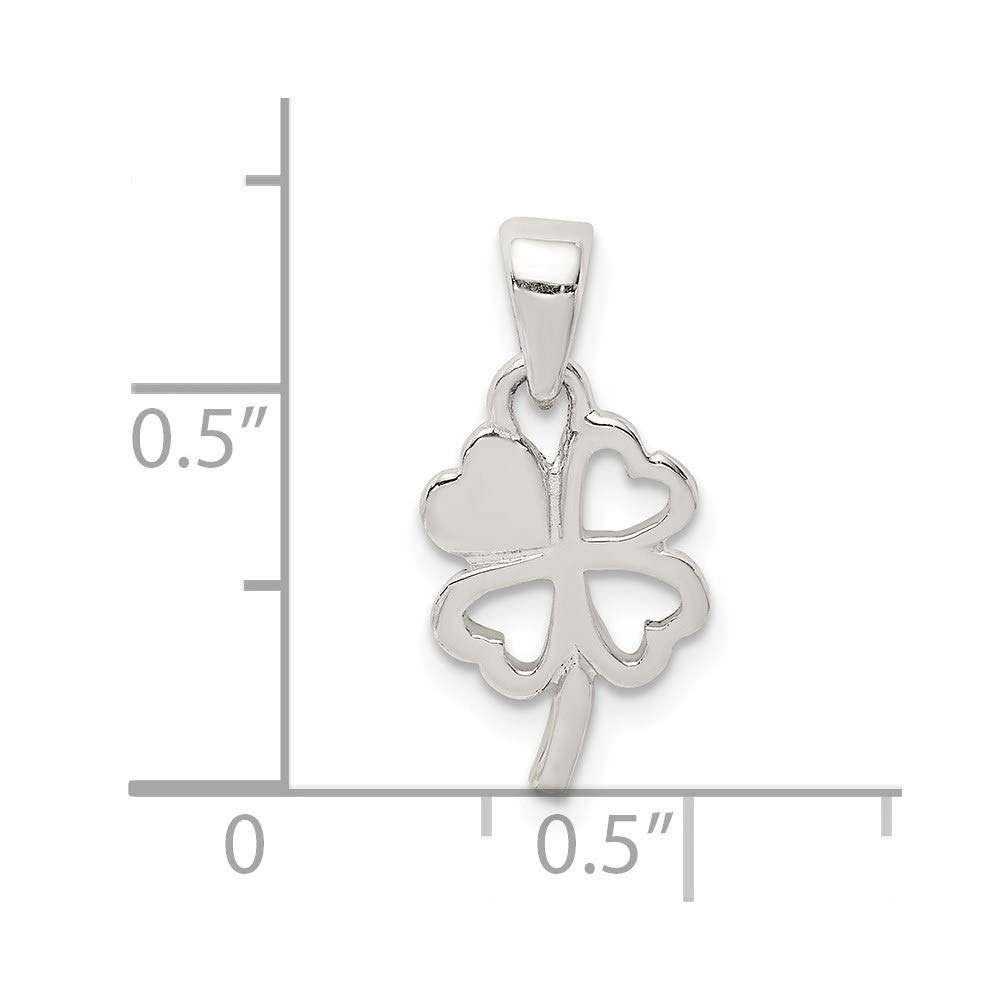 Sterling Silver Polished Clover Pendant 19.24mm style QC9550