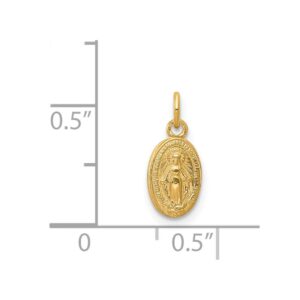 14k Miraculous Medal Charm QXR334