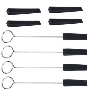 jiayouy 8pcs piano tuning mute kit triangular rubber mutes for piano mutes fixing tool black