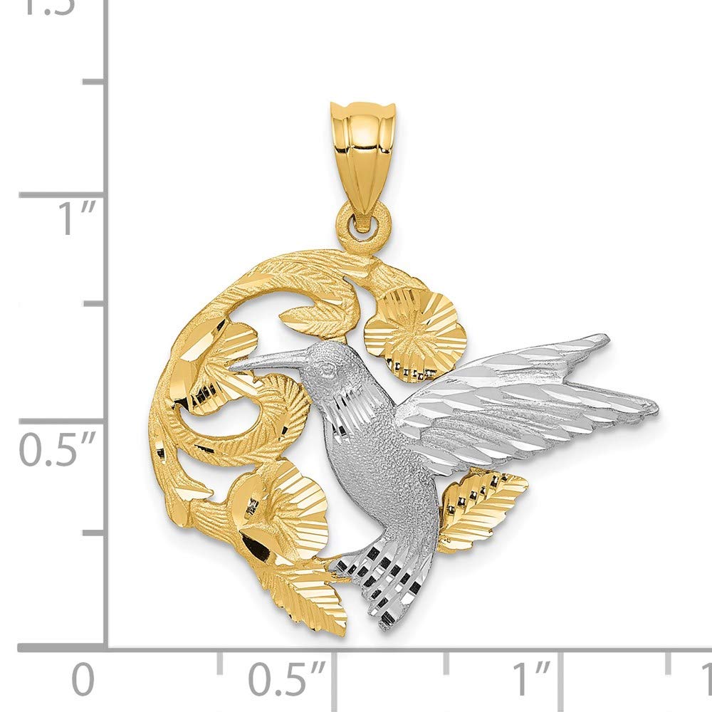 14k Two-Tone Hummingbird Charm QD293A