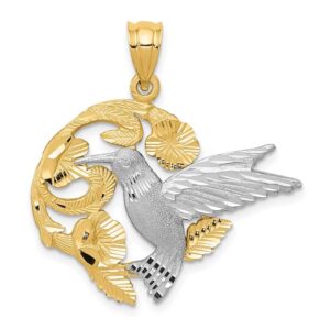 14k two-tone hummingbird charm qd293a