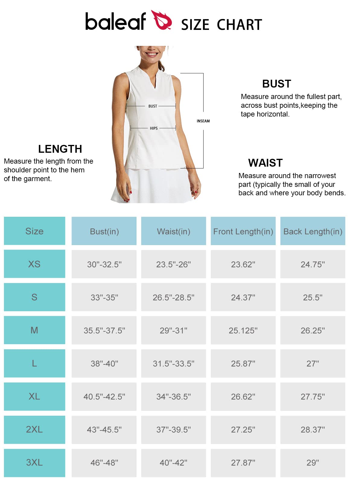 BALEAF Women's Sleeveless Golf Shirts Quick Dry V-Neck Lightweight Tennis Tank Tops Polo White L