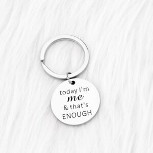 AKTAP Dear Evan Hansen Inspired Keychain Today I'm Me and That's Enough Broadway Musical Gift for Theater Lovers keyrings (Today Enough Keychain)