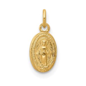 14k miraculous medal charm qxr334