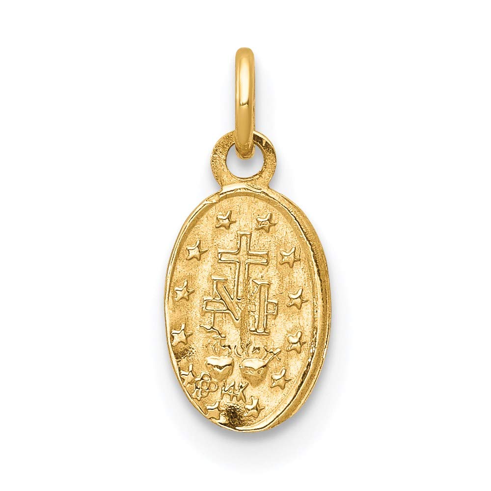 14k Miraculous Medal Charm QXR334