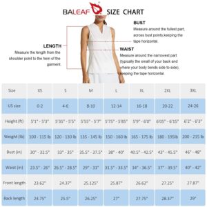 BALEAF Women's Sleeveless Golf Shirts Quick Dry V-Neck Lightweight Tennis Tank Tops Polo White L