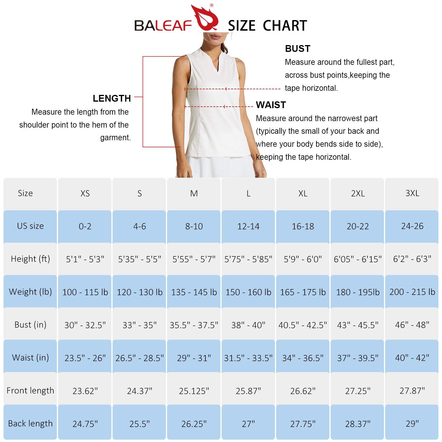 BALEAF Women's Sleeveless Golf Shirts Quick Dry V-Neck Lightweight Tennis Tank Tops Polo White L