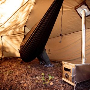 OneTigris TIGER ROAR Tent Stove, Portable Wood Burning Stove for Winter Camping Hunting and Outdoor Cooking, Pipes Included.