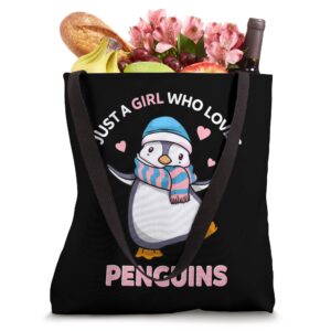 Just A Girl Who Loves Penguins Cute Penguin Tote Bag