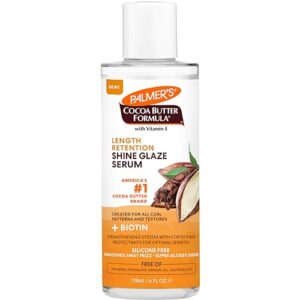 palmer's cocoa butter & biotin length retention shine glaze serum, 6 ounce