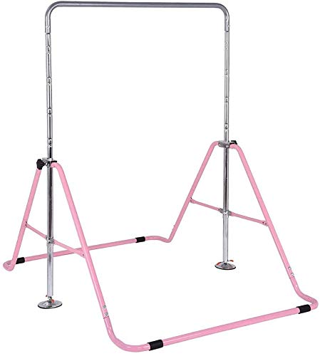 BalanceFrom Gymnastics Bar for Kids Height Adjustable Horizontal Kip Bar Folding Gymnastics Junior Training Bar