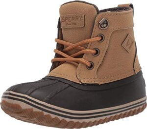 sperry unisex child bowline storm boot, tan/brown, 1 big kid us