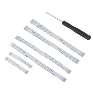 6 pcs power switch touch pad ribbon flex cable tool replacement set for sony ps4 controller 10 12 14 pin