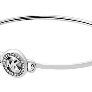 Michael Kors Mkjx6520040 Silver-Tone Logo Bracelet