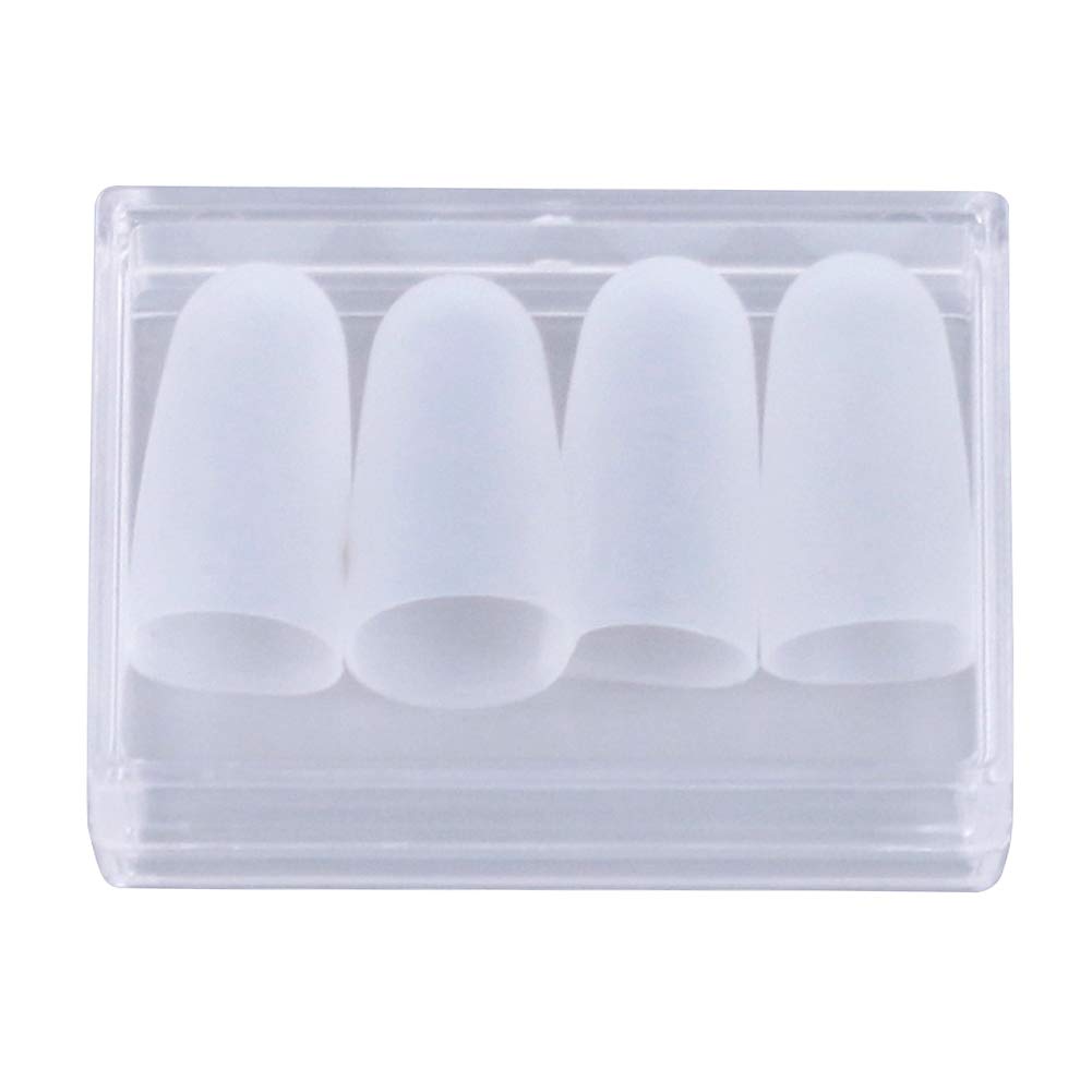 4 Pcs Silicon Fingertip Protector for Guitar, Banjo, Ukulele, Bass and Other String Instruments (M Size)