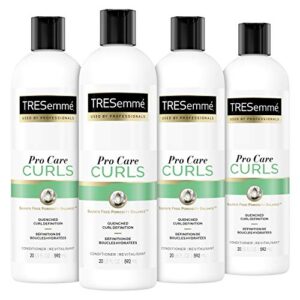 tresemmé conditioner sulfate-free for curly hair pro care curls are defined, hydrated, and frizz-free 20 oz 4 count