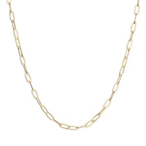 pavoi 14k gold plated paperclip chain necklace | adjustable necklaces for women (s, gold plated)