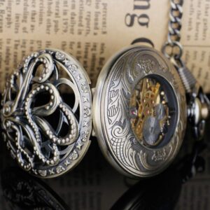 Classic Hollow Design Hand Winding Mechanical Pocket Watch Mens Watches