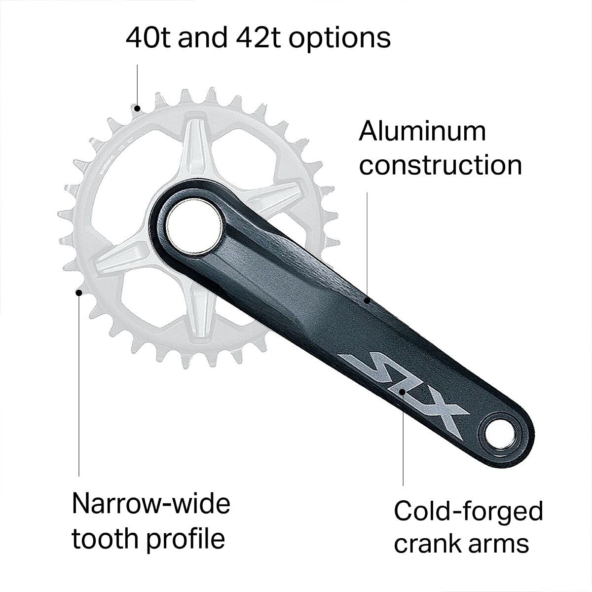 SHIMANO SLX Fc-M7100 1X Crank Arms Black, 175Mm