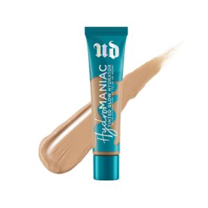 urban decay hydromaniac dewy foundation (40 light neutral), hydrating tinted moisturizer for dry skin, buildable medium coverage, non-comedogenic, vegan, cruelty-free - 1.1 fl oz