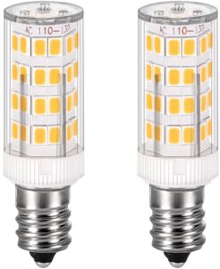 szhzbzw e11 led bulb replaces t4/t3 jd type clear light bulbs warm white 3000k 2 pack