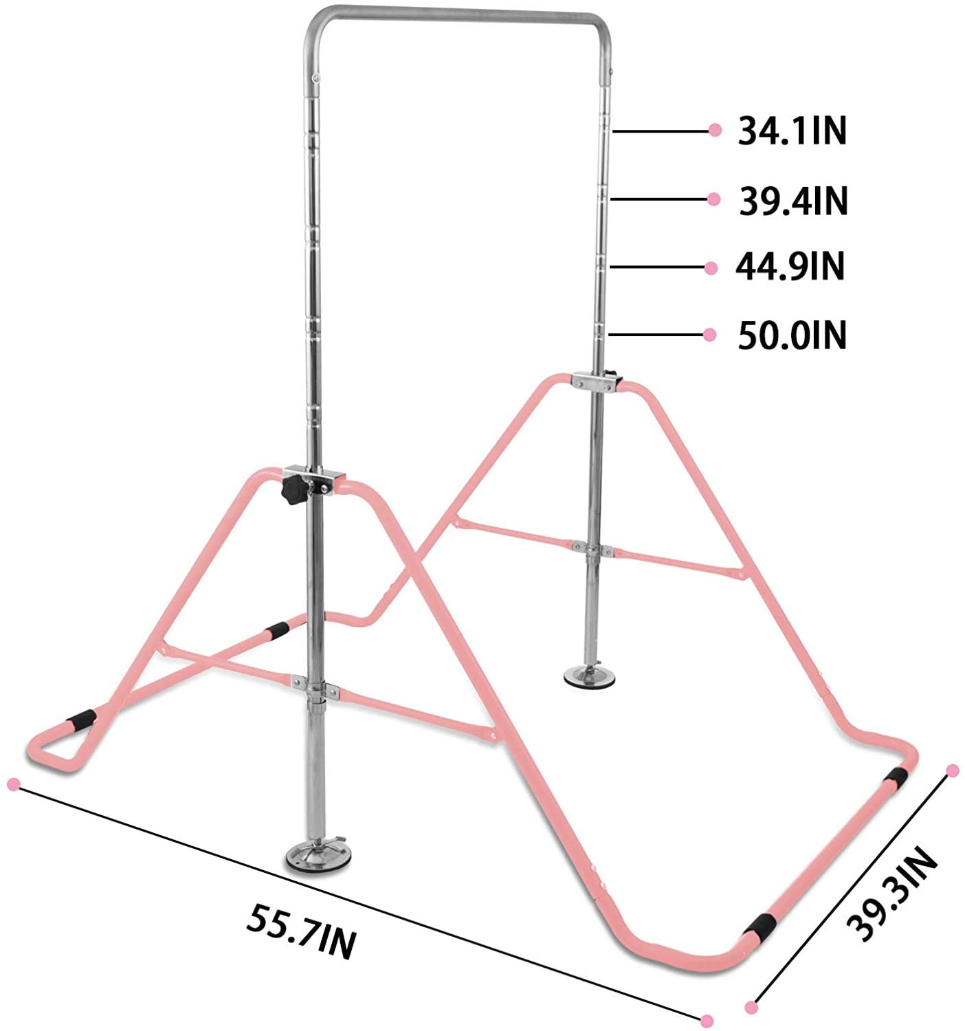 BalanceFrom Gymnastics Bar for Kids Height Adjustable Horizontal Kip Bar Folding Gymnastics Junior Training Bar