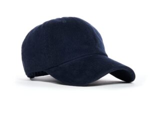 plaid suede womens mens corduroy hat for men casual everyday baseball cap with adjustable straps (navy)