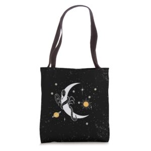 galaxy snake moon cool lunar sky stars stargazer gift tote bag