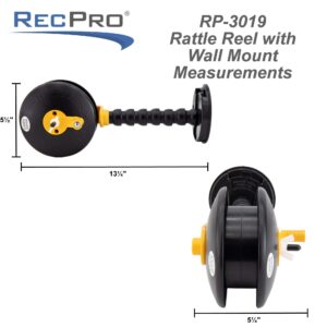 RecPro Ice Fishing Gear Rattlesnake Reel | Noisemaker Reel | Quick Disc Wall Mount