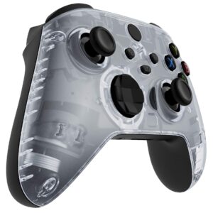 eXtremeRate Replacement Faceplate for Xbox Series X & S Controller - Personalize Your Control - Clear Custom Front Housing Shell for Xbox Core Wireless Controller [Controller NOT Included]