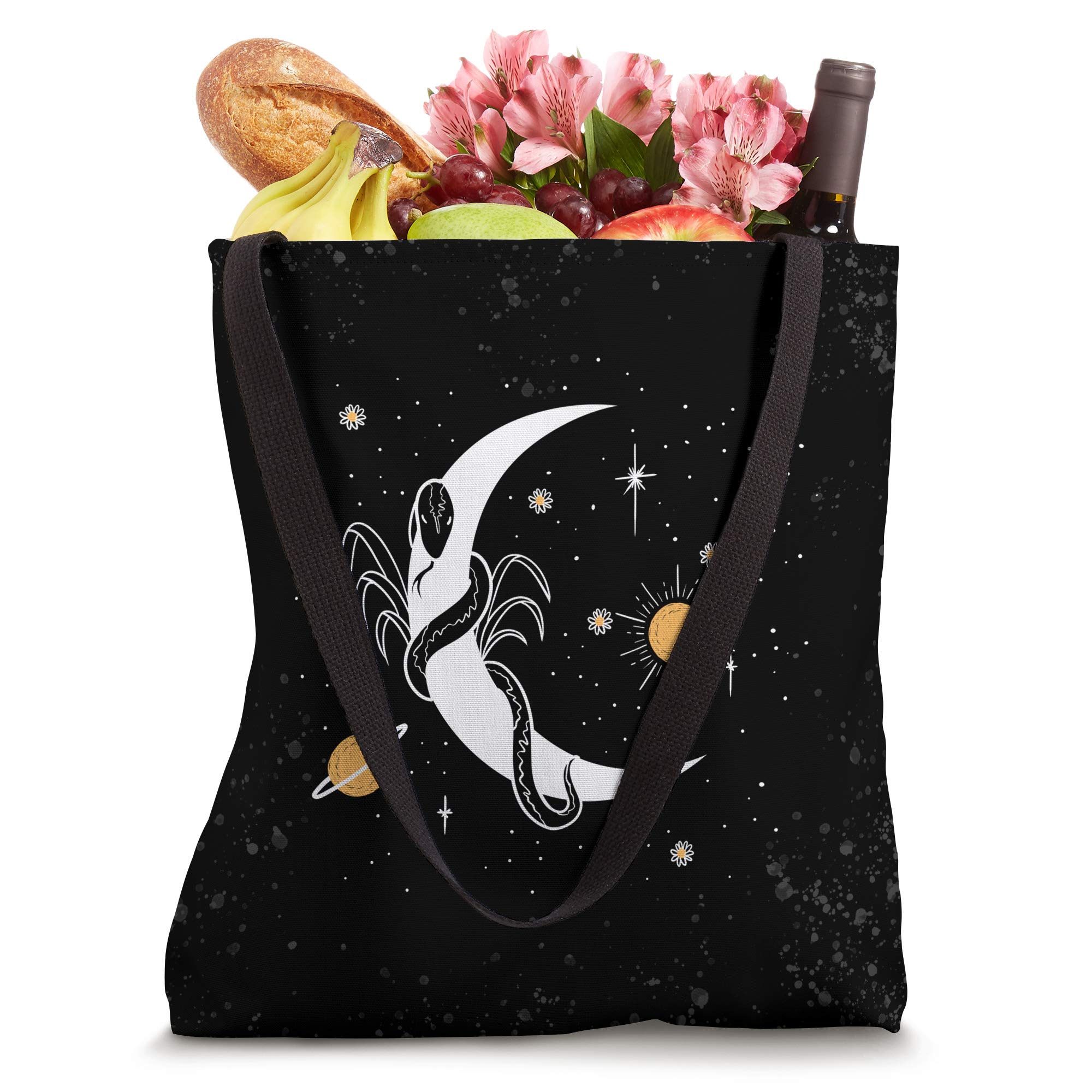 Galaxy Snake Moon Cool Lunar Sky Stars Stargazer Gift Tote Bag