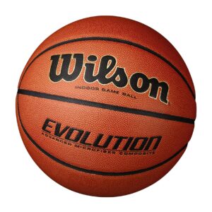 wilson evolution game basketball, black, official size - 29.5" - 2 pack