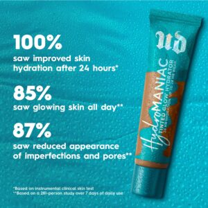 Urban Decay Hydromaniac Dewy Foundation (20 Fair Neutral), Hydrating Tinted Moisturizer for Dry Skin, Buildable Medium Coverage, Non-comedogenic, Vegan, Cruelty-free - 1.1 fl oz