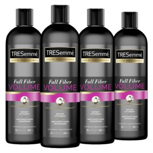 tresemmé shampoo for instant lift and body fiber full volume for long-lasting buildable volume, 20 fl oz (pack of 4)