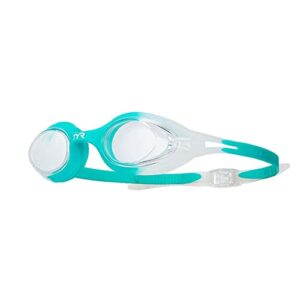 tyr hydra flare adult swim goggles, clear/turq