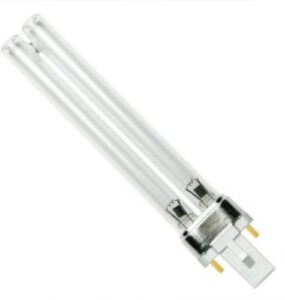 lutrace - 9w, 9 watt, induct r-18d uv bulb r18, r18w, r18d & d100, d200 & a200 lamp, bulb g23 2 pin base, guaranteed for one year