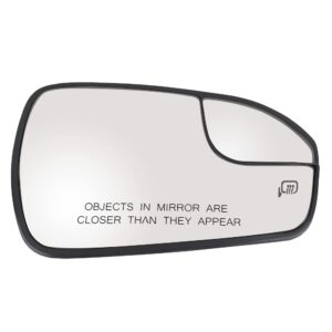 passenger right side heated mirror glass replacement for 2013 2014 2015 2016 2017 2018 2019 2020 ford fusion - exterior side view convex mirror with blind spot, replace ds7z17k707b